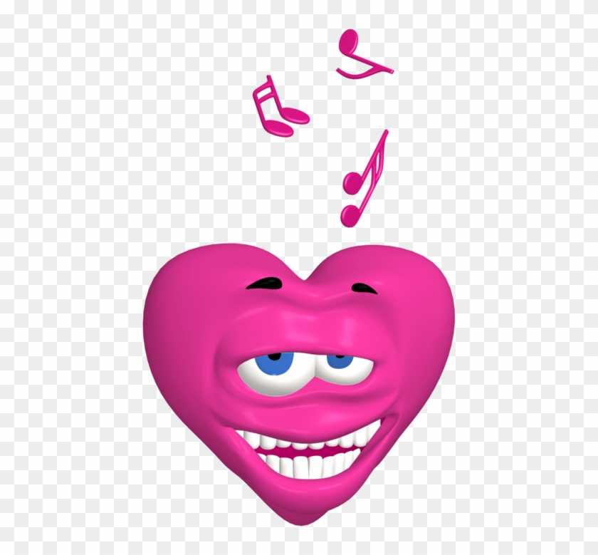 Cœur Rose Notes De Musique - Emoticon - Full Size PNG Clipart Images ...