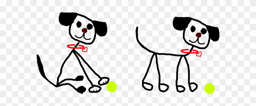 Dog Stick Figures - Full Size PNG Clipart Images Download