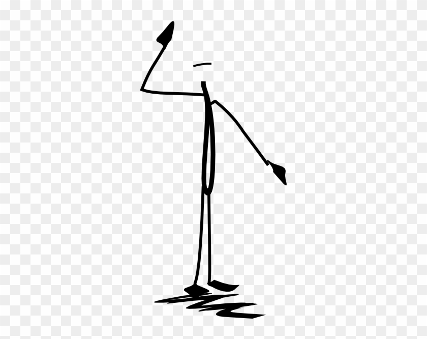 Stick Figure Cartoon Thinking - Full Size PNG Clipart Images Download