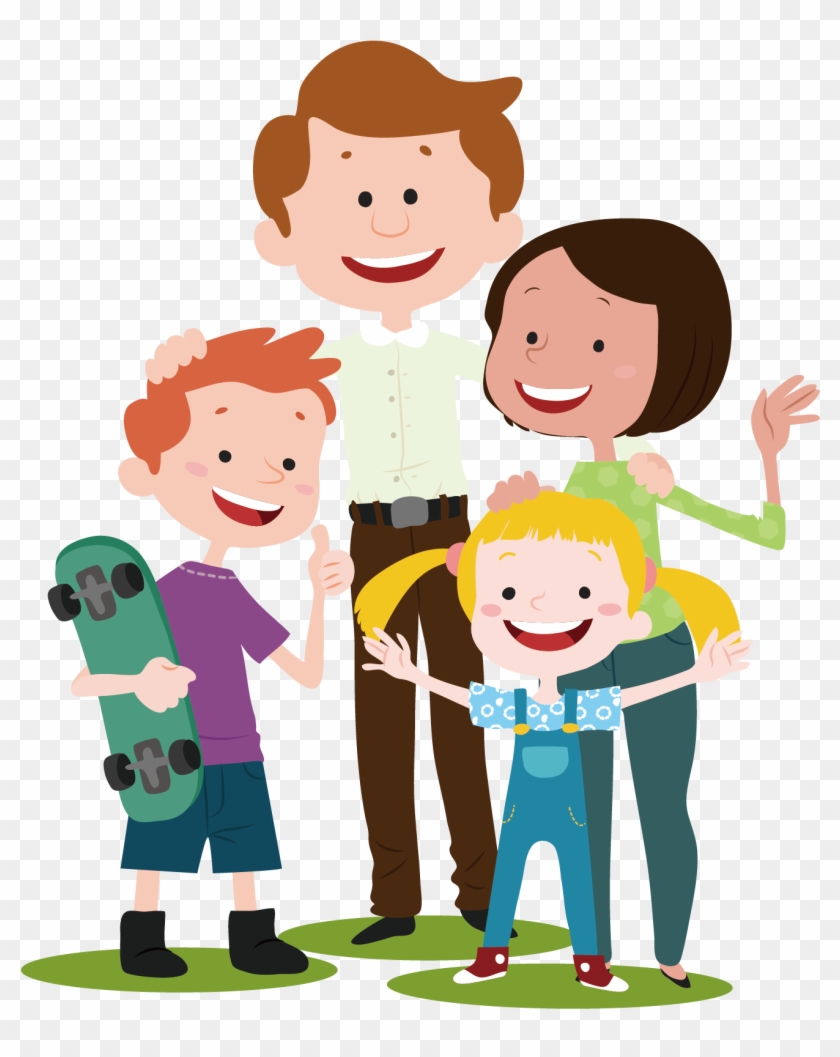 Vector Cartoon Family - Nice Family Cartoon Png - Full Size PNG Clipart ...