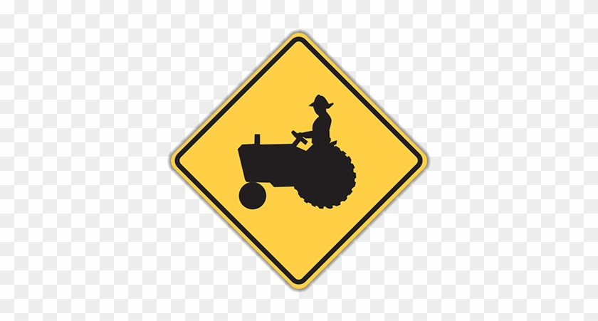 12 - Tractor Road Sign - Full Size PNG Clipart Images Download