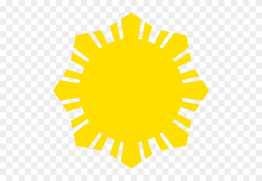 Phillippine Flag Sun Symbol Yellow Silhouette Vector - Filipino Sun ...