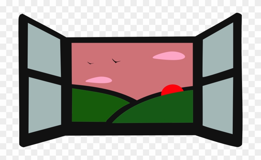 Windows Clipart - Cartoon Window With Sun - Full Size PNG Clipart ...