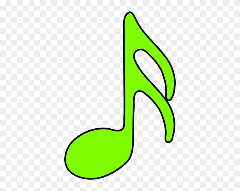 Sixteenth Note Lime Green Clip Art - Music Note Bright Green - Full ...