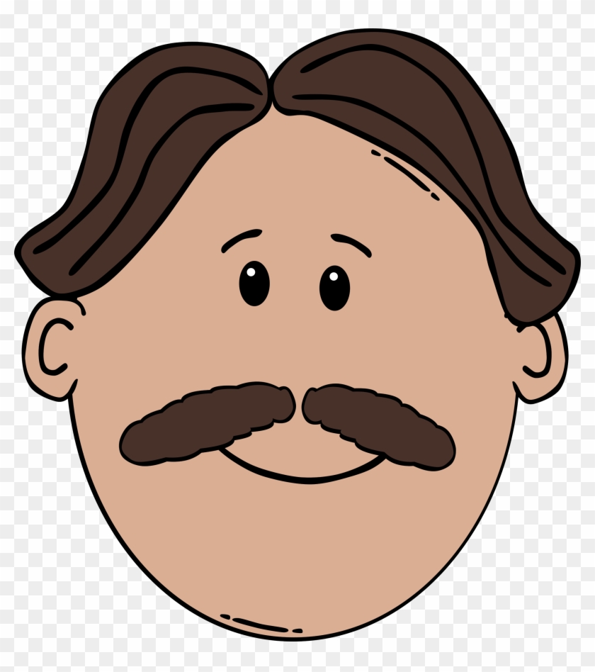 Clipart Cartoon Faces - Cartoon Man With Mustache - Full Size PNG ...