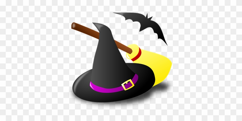 Witch, Witchcraft, Broom, Halloween, Hat - Witch Hat And Broom - Full ...
