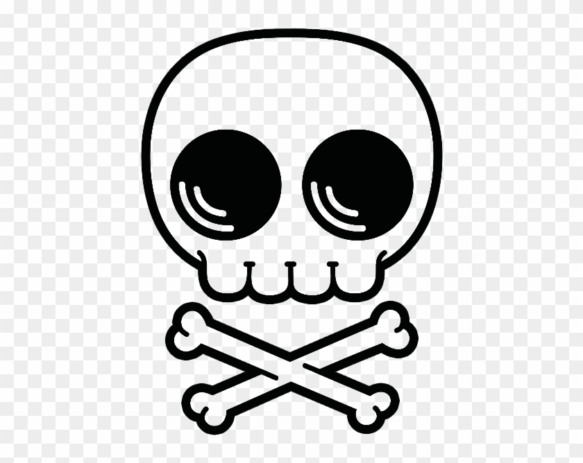 Simple Cartoon Skull - Full Size PNG Clipart Images Download
