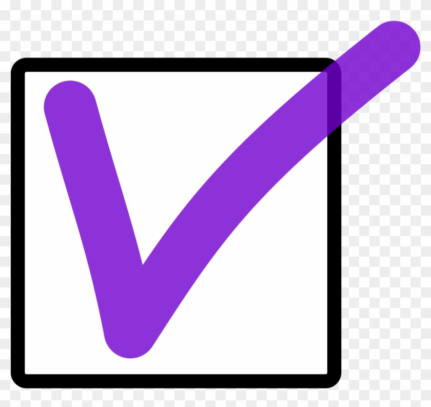 Open - Purple Check Mark Box - Full Size PNG Clipart Images Download