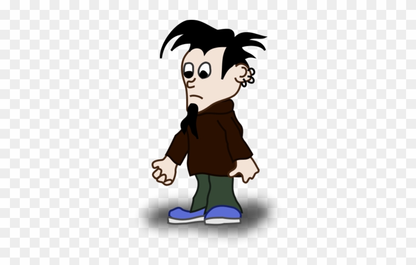 Boy Big Hair Standing Comic Vector Clip Art - Dude Clipart - Full Size ...
