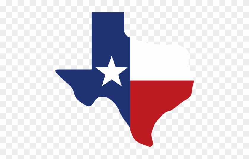 Texas Shape - Texas Flag On Texas - Full Size PNG Clipart Images Download