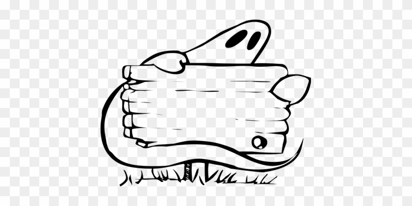 Ghost Signpost Sign Cartoon Halloween Spir - Halloween Coloring Name ...