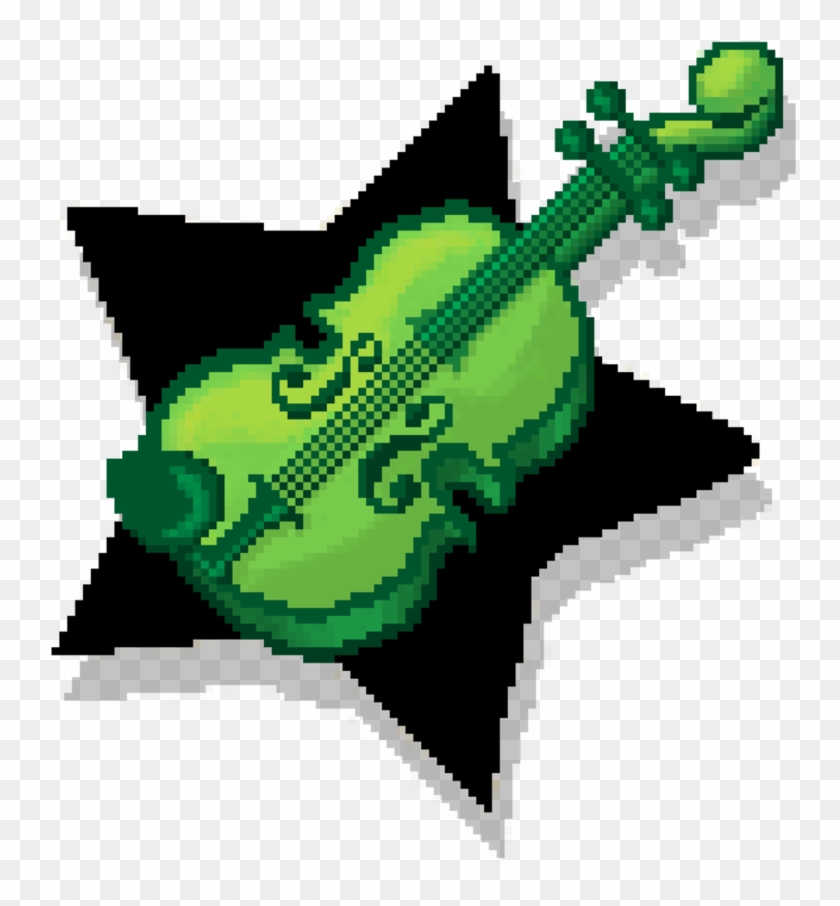 Pixel Violin By Pappara - Violin Pixel Art - Full Size PNG Clipart ...