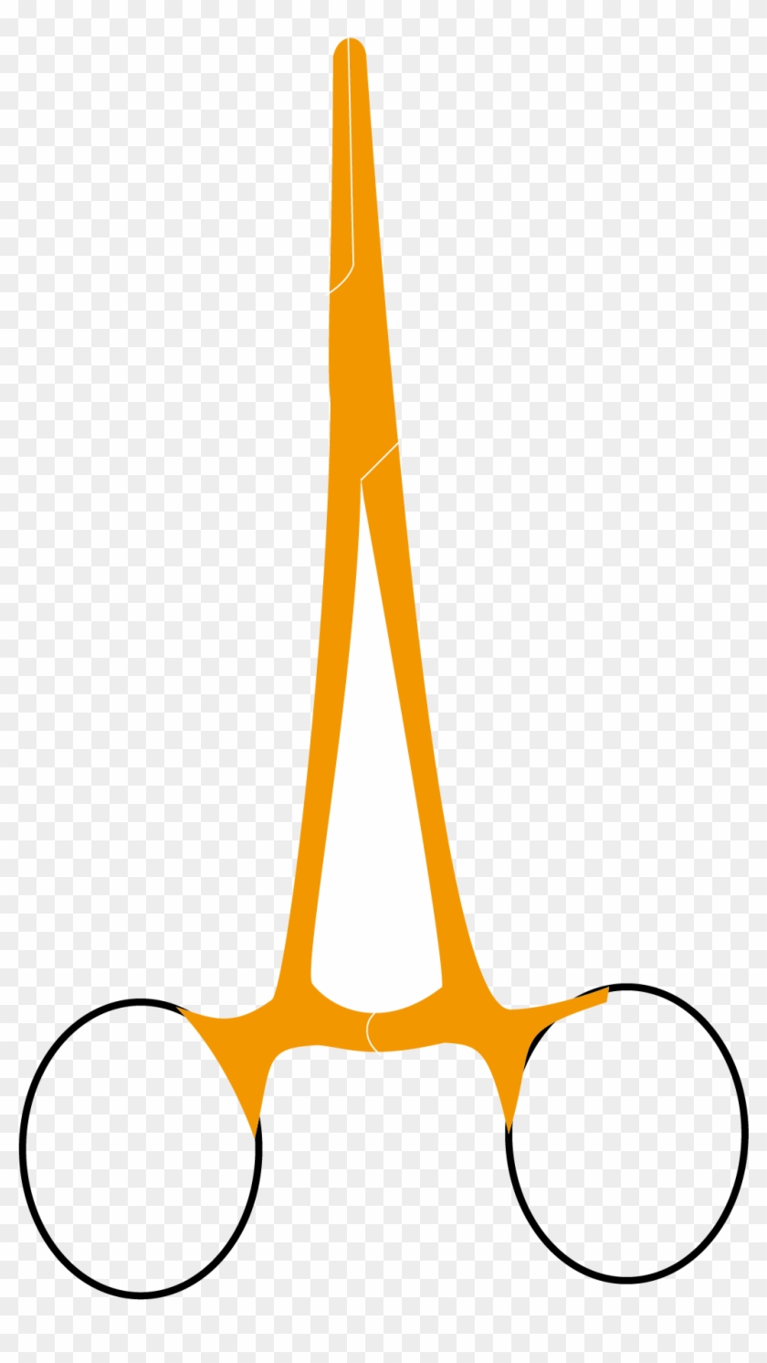 Surgical Scissors Surgery Clip Art - Cabela's 6 Black Forceps F802647 ...