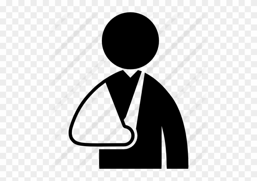 Health Insurance Symbol Of A Man With Broken Arm - Icon Broken Arm Free ...