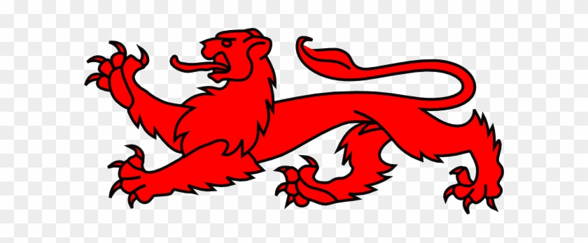 Lions Passant Clip Art - Lion Passant Guardant Red - Full Size PNG ...