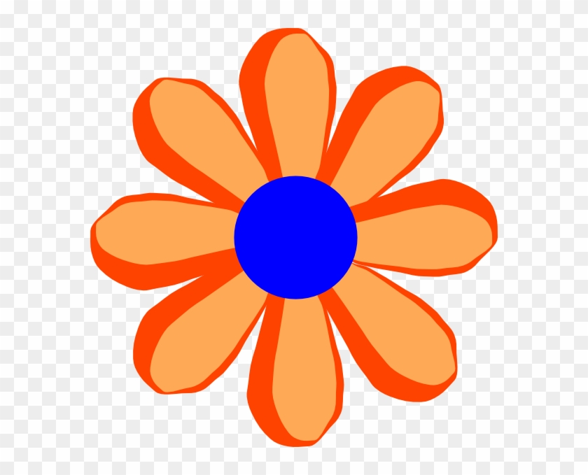 Small Flower Clip Art - Orange Cartoon Flowers - Full Size PNG Clipart ...