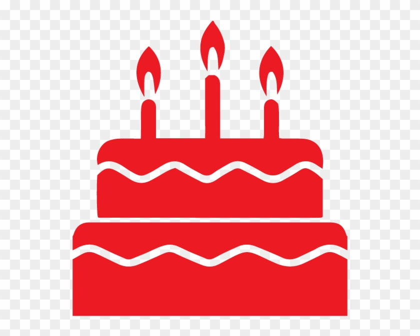 Kids Parties - Red Birthday Cake Clip Art - Full Size PNG Clipart ...