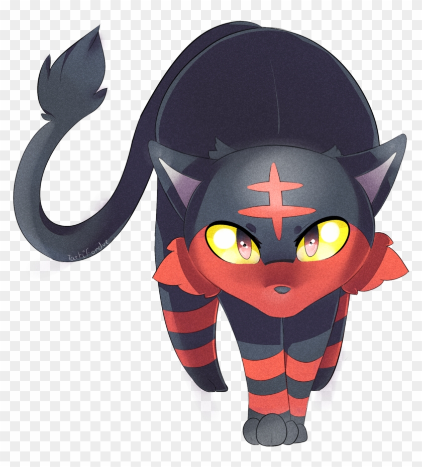 Pokemon By Okaces - Pokemon Litten - Full Size PNG Clipart Images Download
