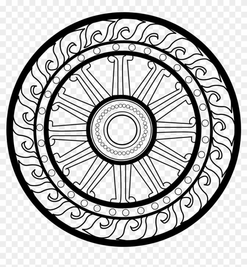 Dhama Wheel Clip Art - Dhamma Wheel - Full Size PNG Clipart Images Download