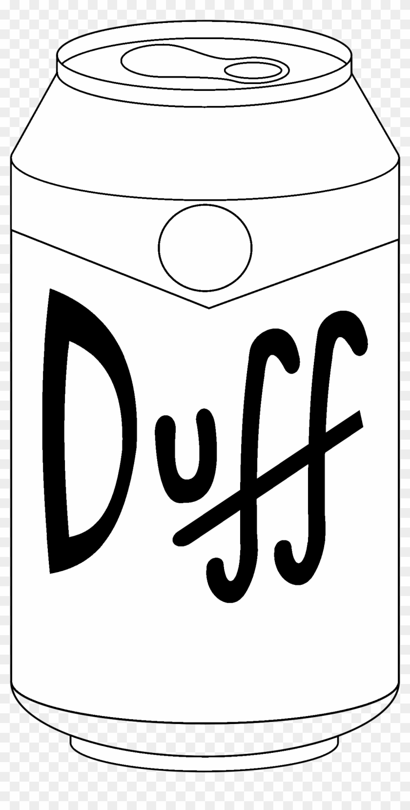 Duff Beer Logo Black And White - Duff Beer - Full Size PNG Clipart ...