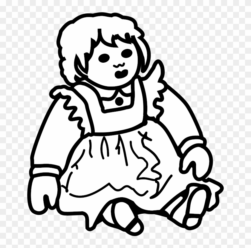 Posh Doll Outline Vector Illustration - Outline Picture Of A Doll ...