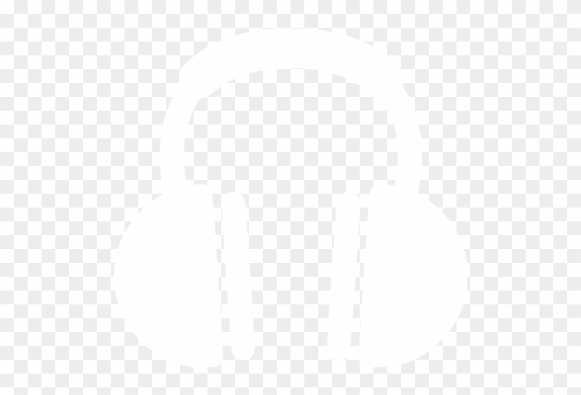 Headphone Icon Png White - Full Size PNG Clipart Images Download