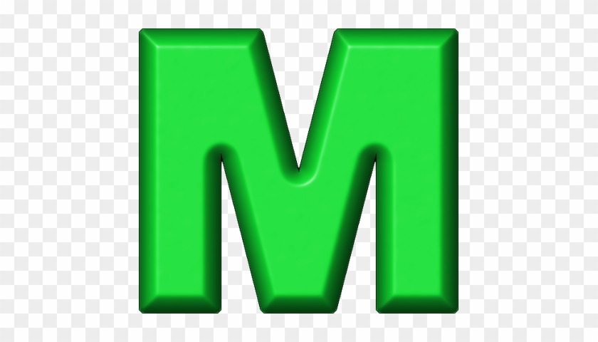 Letter M In Green - Full Size PNG Clipart Images Download