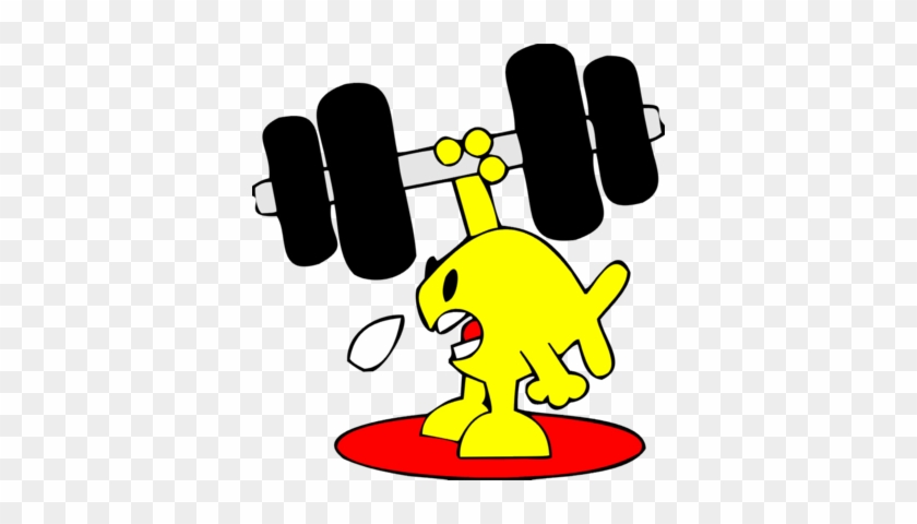 Weight Lifting Clipart - Cartoon Fish Lifting Weights - Full Size PNG ...