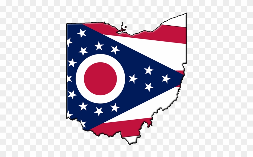 Ohio State With Flag - Full Size PNG Clipart Images Download