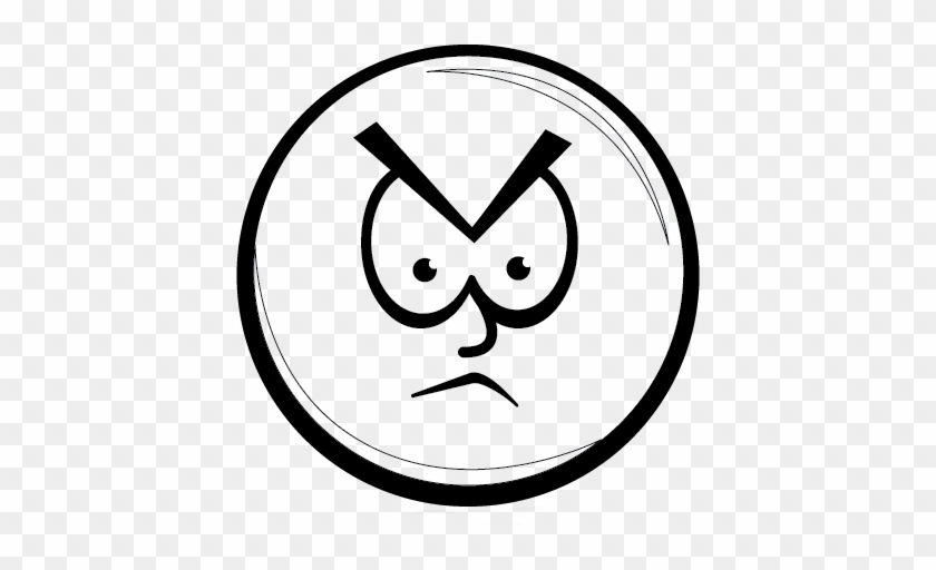 Smiley Heart Black Clipart - Mean Face Coloring Pages - Full Size PNG ...