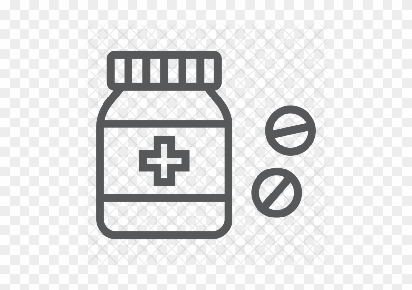Pill Bottle Icon - Medicine - Full Size PNG Clipart Images Download