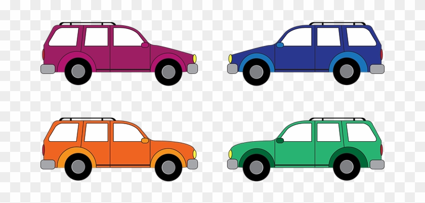 Cars Colorful Vehicles Road Transportation - Suv Clipart - Full Size ...