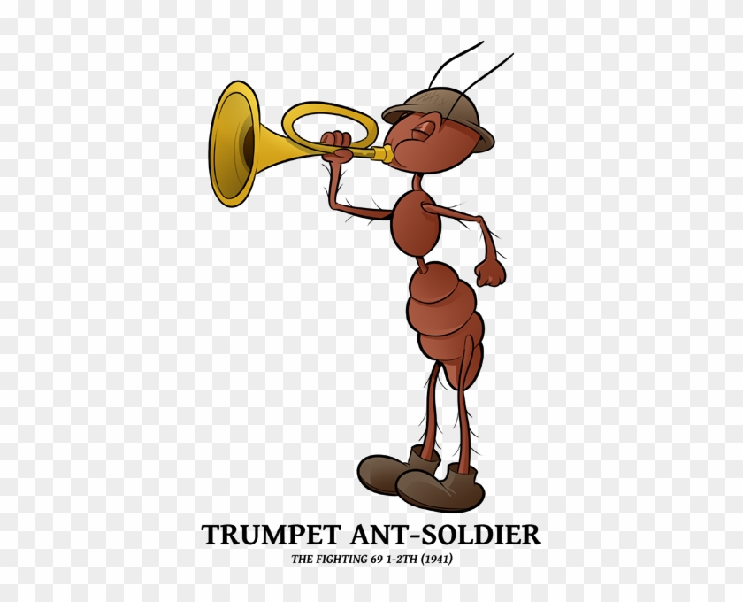 Trumpet Ant Soldier By Boscoloandrea - Comics - Full Size PNG Clipart ...