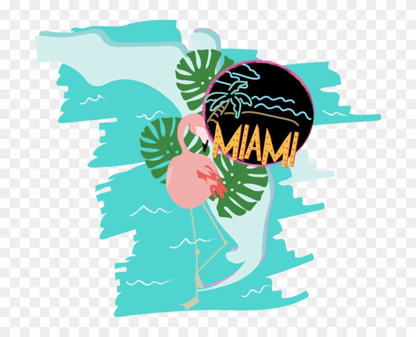 Above, An Illustrated Map Of Miami, Florida - Illustration - Full Size ...