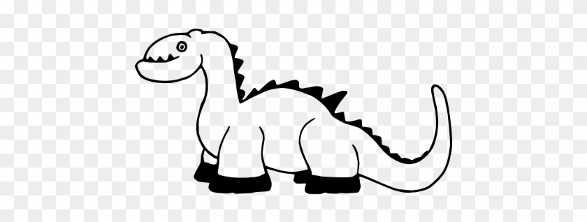 Dinosaur - Clipart - Black - And - White - Dinosaur Clip Art - Full ...