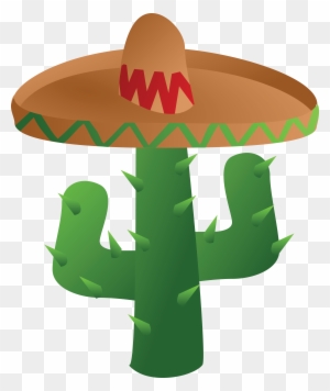 Free Clipart Of A Mexican Cactus Wearing A Sombrero - Cinco De Mayo ...