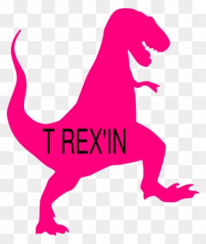 Pink Trex Clip Art - T Rex Silhouette - Free Transparent PNG Clipart ...