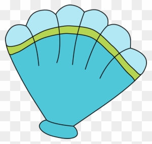 Teal Seashell Clipart
