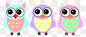 Clip Art Of Baby Owls Pastel At Clker Com Vector Online - Baby Owl Clip ...