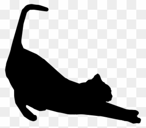 Stretching Cat Silhouette - Stretching Cat Silhouette - Free ...