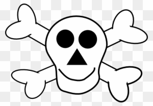 Happy Skull And Crossbones Clip Art At Clker - Clipart Skull And ...