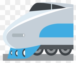 High Speed Train With Bullet Nose Emoji Vector Icon - Trem Emoji Png ...