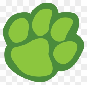 Green Paw Print Clip Art - Dark Green Paw Print - Free Transparent PNG ...