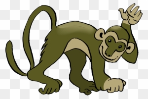 Cute Lady Monkey Clip Art - Funny Female Monkey Cartoon - Free ...