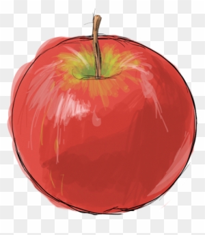 Apple Drawing - Google Search - Painting Of An Apple - Free Transparent ...