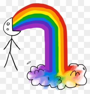 Puke Rainbow 2 By Rober-raik - Puke Rainbows - Free Transparent PNG ...