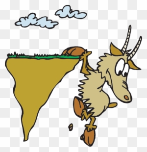 Goat On Cliff - Falling Off A Cliff - Free Transparent PNG Clipart ...