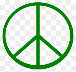 Peace Sign Clipart Green Peace - Hippie Sign Vector - Free Transparent ...