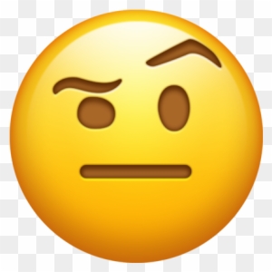 One Eyebrow Raised - 🙂 Emoji - Full Size PNG Clipart Images Download