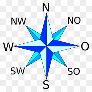 Blank 16 Point Compass Rose - Free Transparent PNG Clipart Images Download